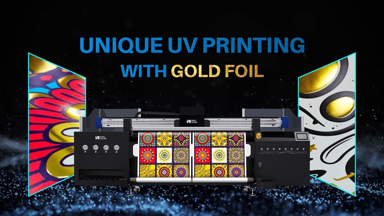 Unique UV Printing With Gold Foil I Laser Foil Film - YouTube