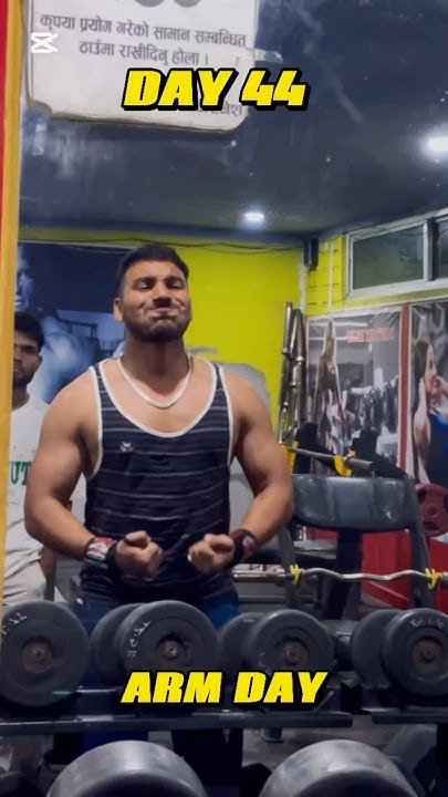 DAY 44 || ARM DAY #motivation #minivlog #challenge - YouTube