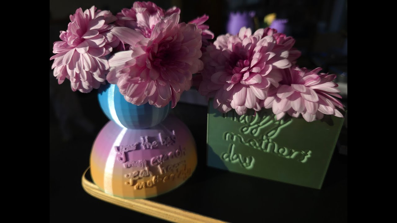 How to make a 3d Print Mother's Day Vase (Design by TinkerCAD) - YouTube