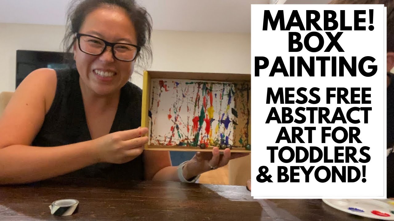 Box Marble Painting - Easy, Fun, Mess Free Sensory Art Project! - YouTube