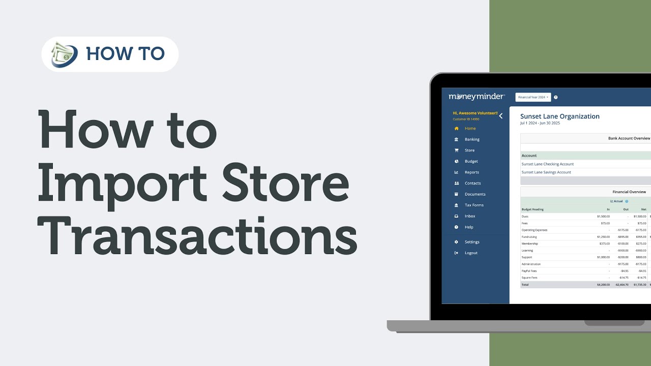 How to Import your Store transactions | MoneyMinder - YouTube