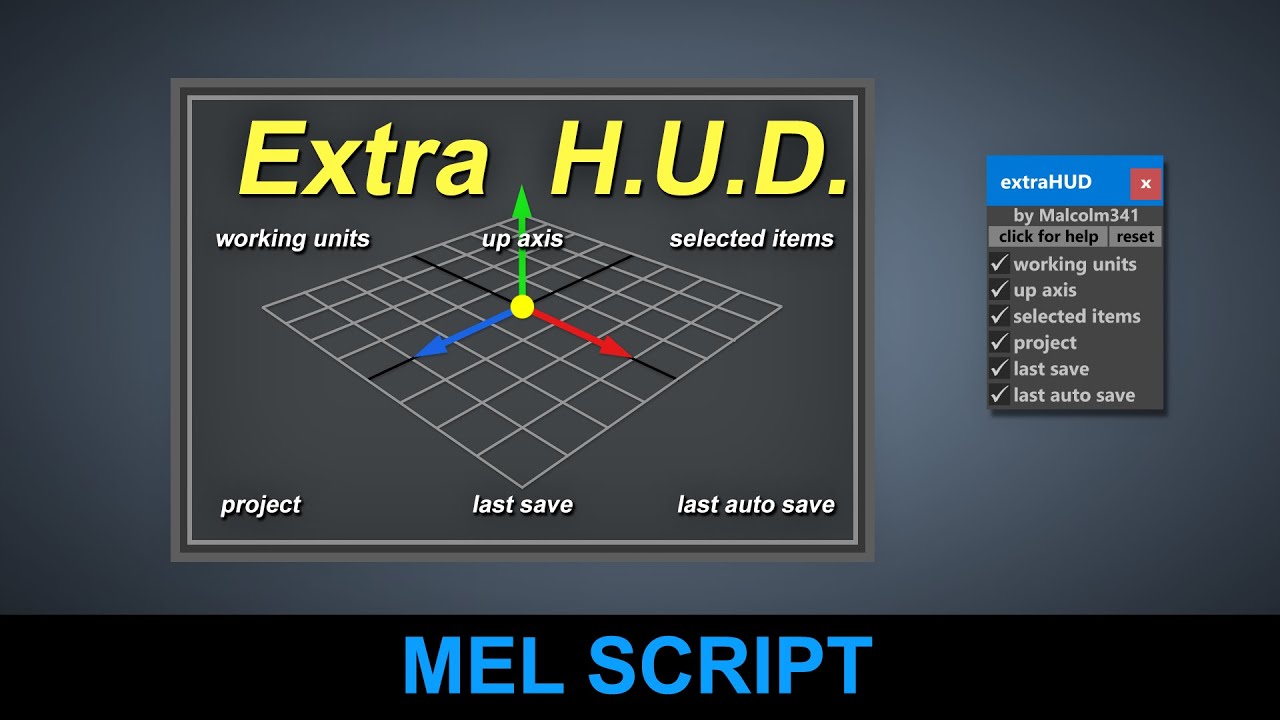 Extra HUD Toolbox for Maya - YouTube