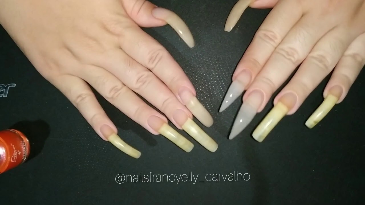 Minhas unhas longas Naturais -LONG NAILS - YouTube