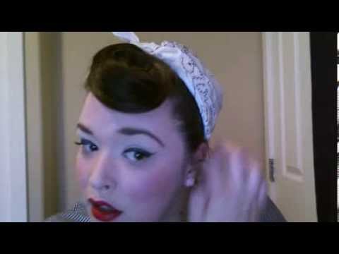Retro PinUp "Suicide Roll" Hair Tutorial by Bianca Bombshell - YouTube