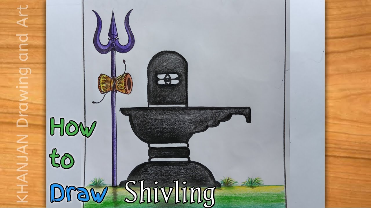 Shivling Drawing || How to draw Shivling step by step || Shivaratri ...