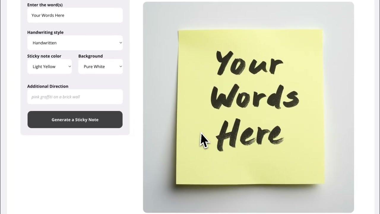 Sticky Note Generator: Use AI to Create Realistic Sticky Note Images ...