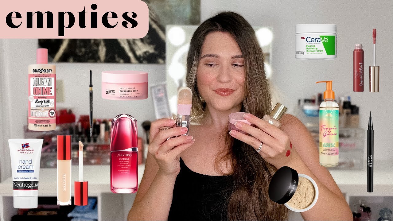 EMPTIES PRODUCTS I'VE USED UP - mini reviews on beauty products - YouTube