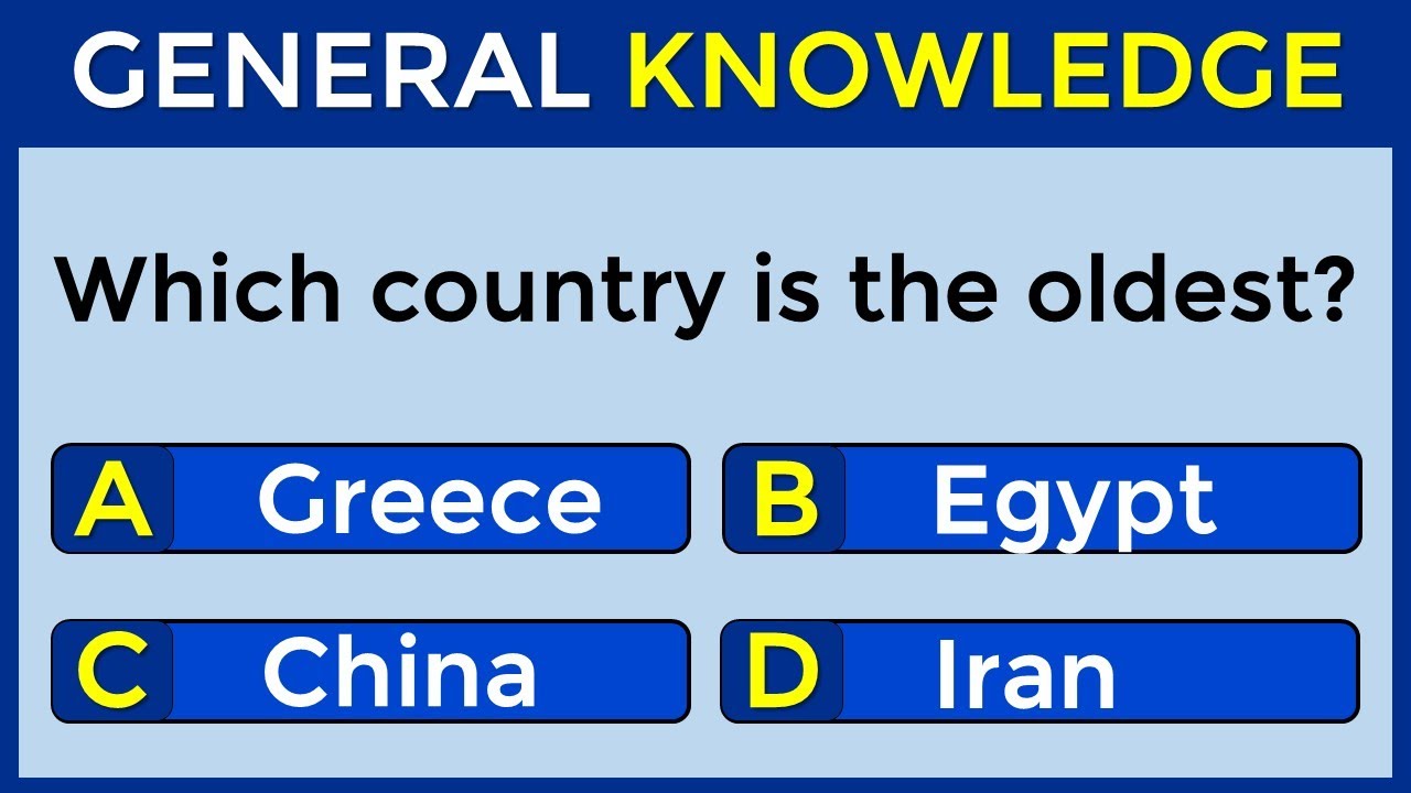 Are You Good At General Knowledge? | Take This 25-question Quiz To Find ...