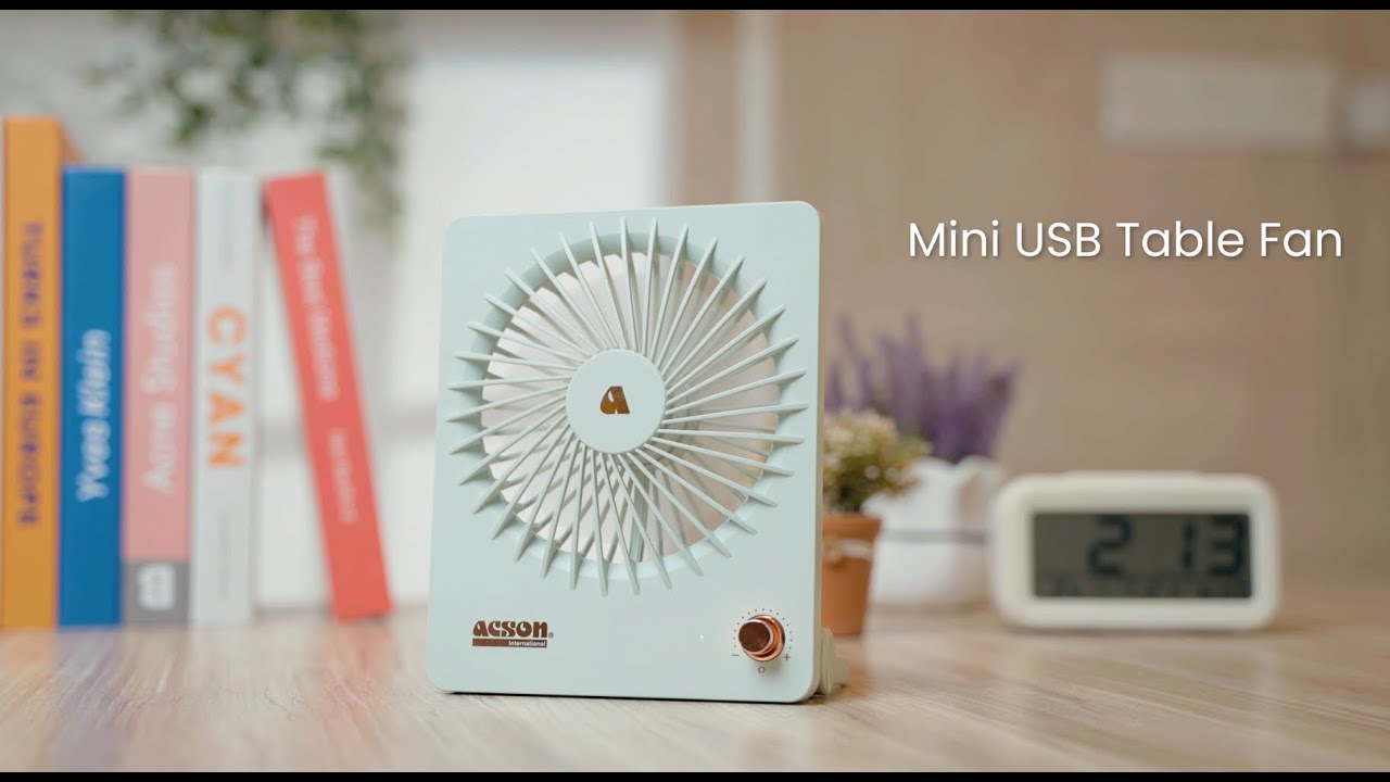 Acson Mini USB Table Fan (ATF04B) - YouTube