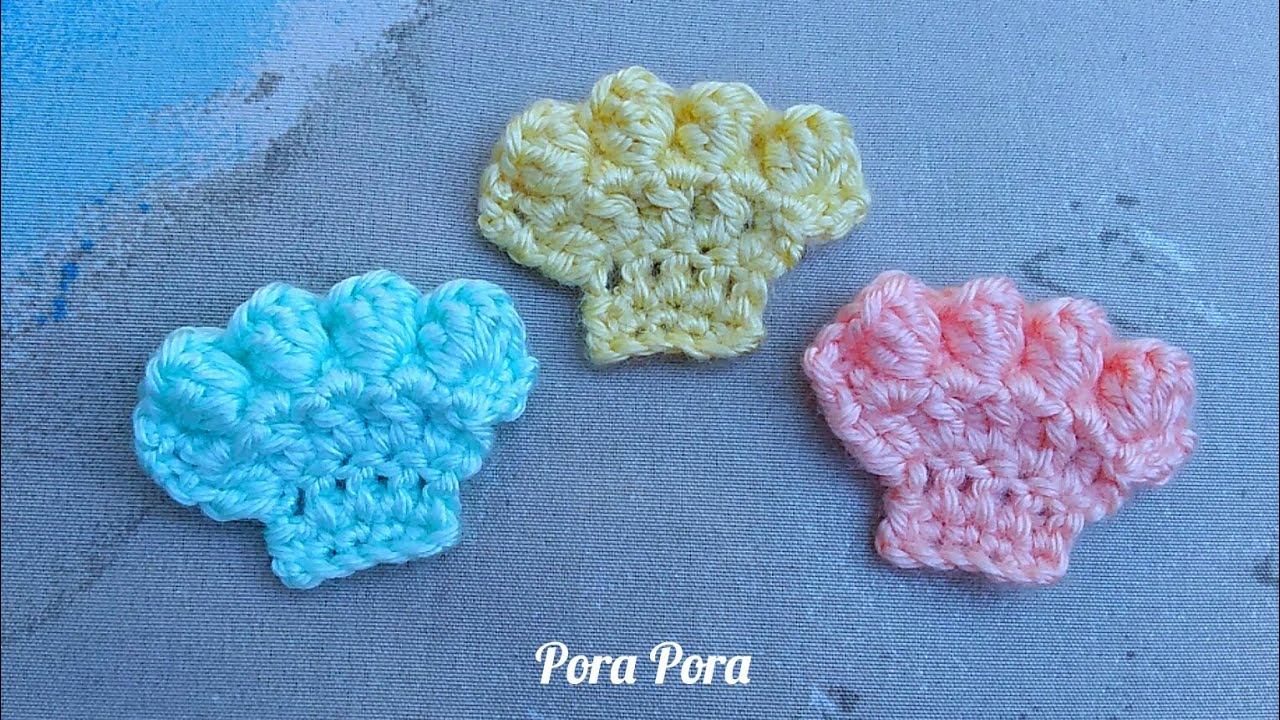 Crochet Seashell Applique I Crochet Nautical I Crochet Sea Animal ...