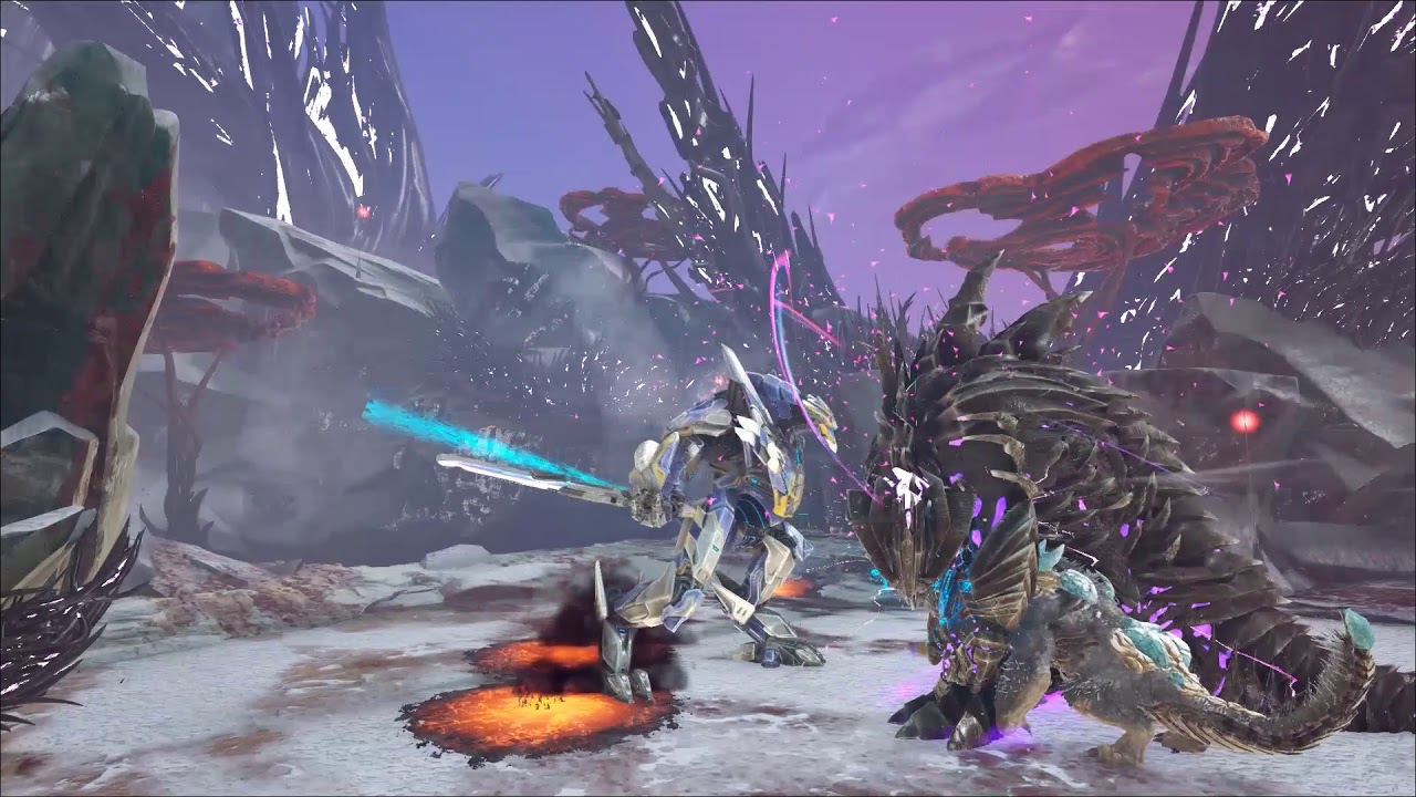 Ark: Survival Evolved - Official: Mega Mek vs. Alpha King Titan - YouTube