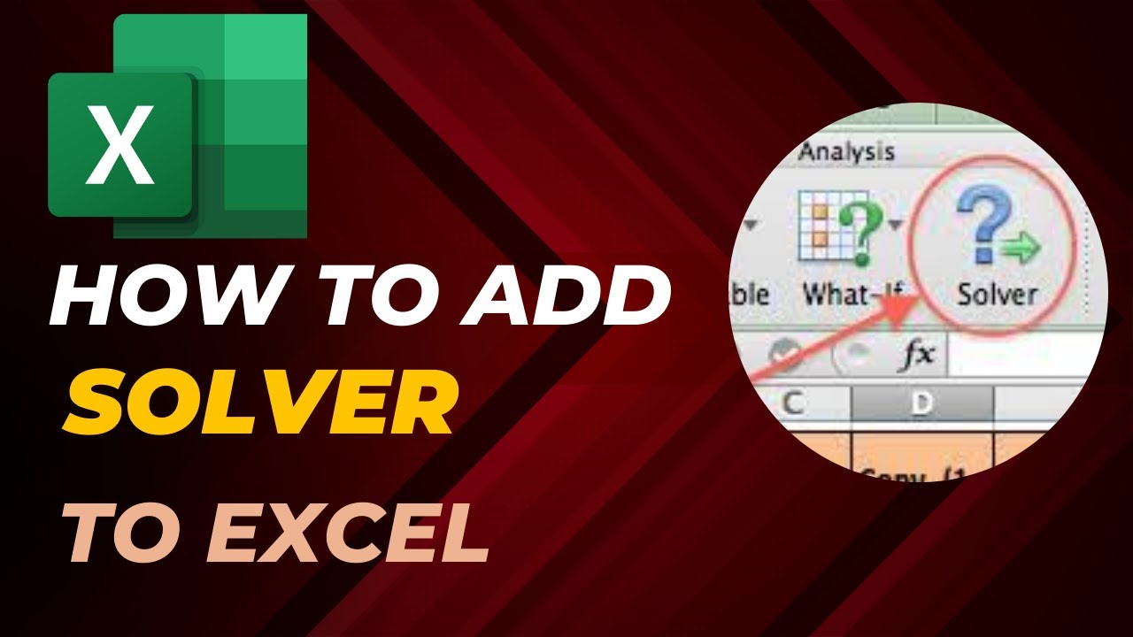 How To Add Solver To Excel YouTube How To Add Solver To Excel YouTube
