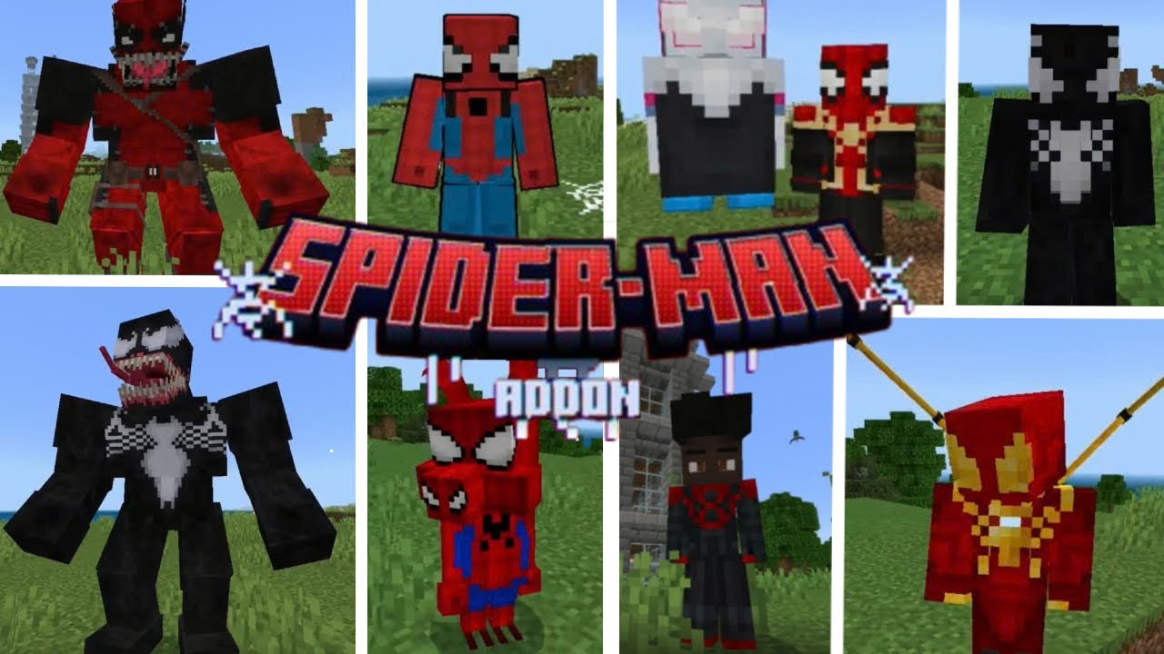 THIS IS THE BEST SPIDER-MAN ADDON FOR MINECRAFT BEDROCK!! | Spider Man ...