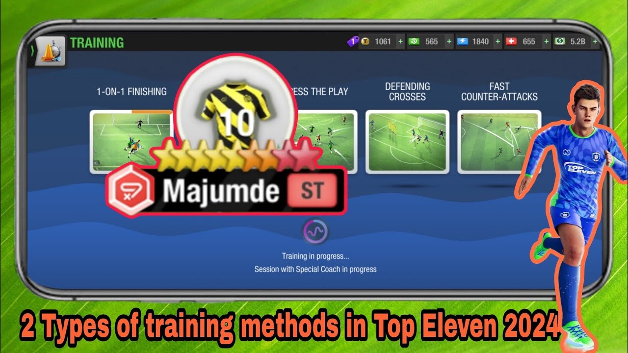 2 Types of training methods to train a single player in Top Eleven 2024 ...