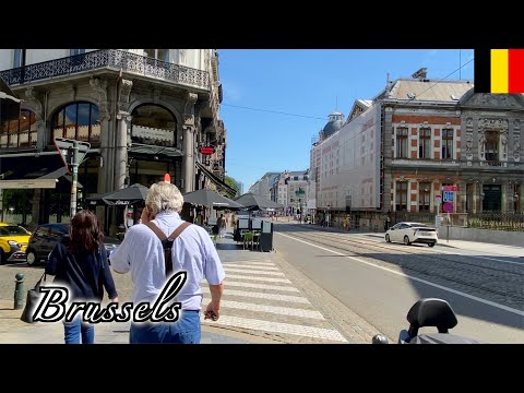 🇧🇪Brussels Summer Walk - Sablon District  -【4K 60fps】