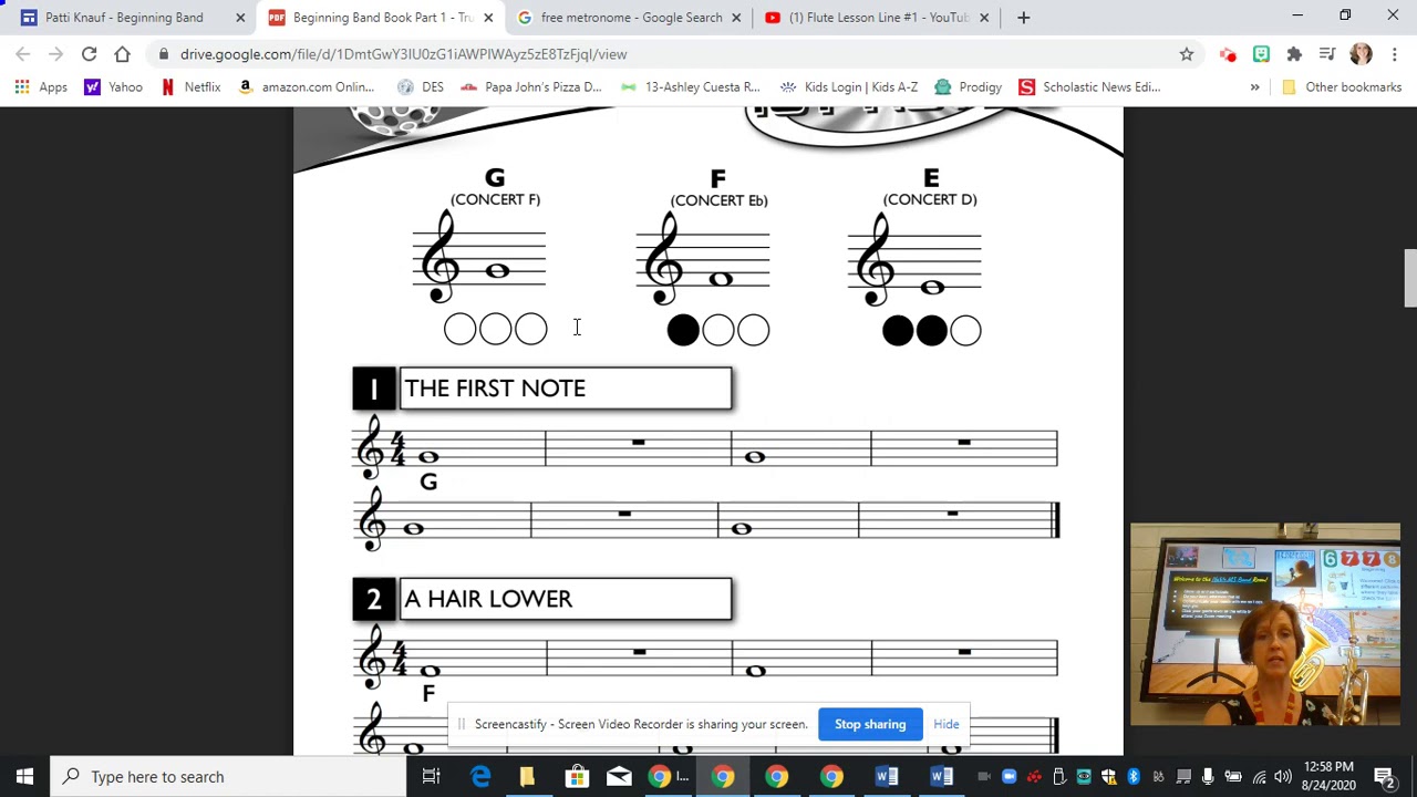 Trumpet Lesson Line #1 - YouTube