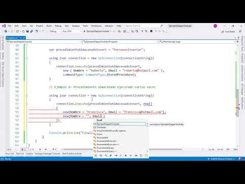 2 - Dapper y Procedimientos Almacenados - Variables OUTPUT - Dapper - YouTube