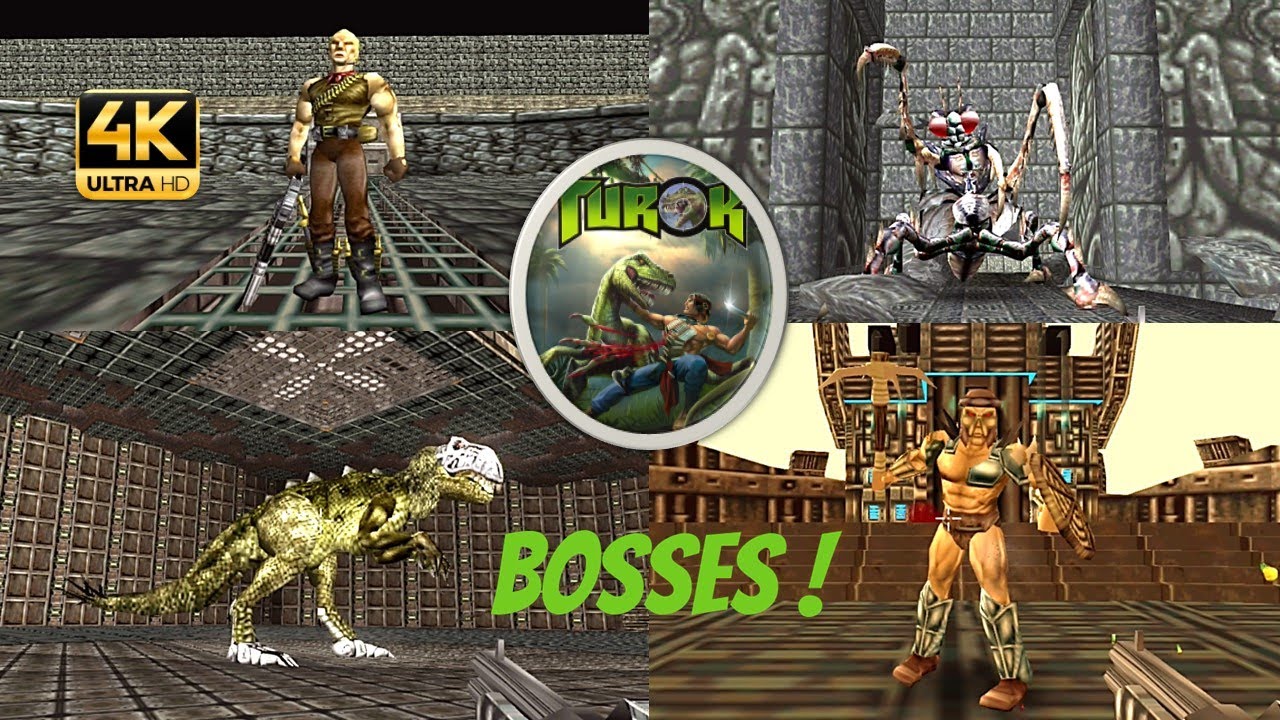 Turok Dinosaur Hunter - Todos los jefes (all bosses) - YouTube