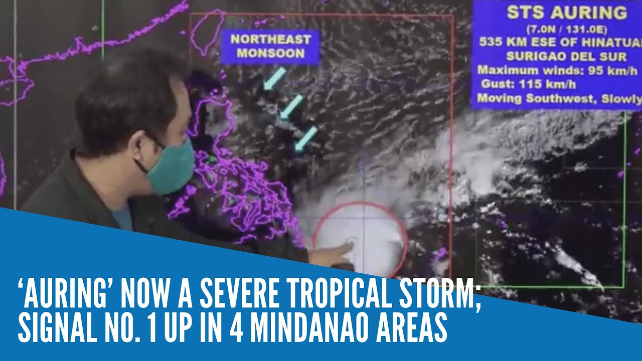 ‘Auring’ now a severe tropical storm; Signal No. 1 up in 4 Mindanao ...