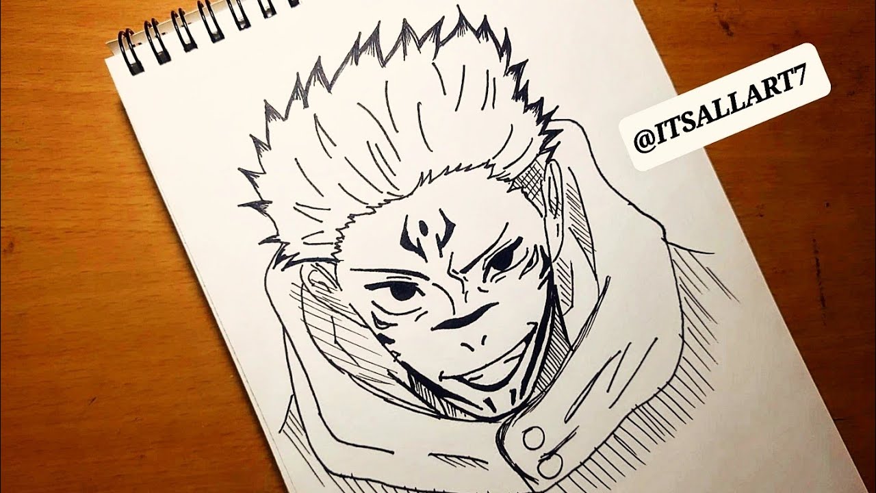 Drawing - Sukuna // speed drawing - Sukuna // how to draw Sukuna - YouTube