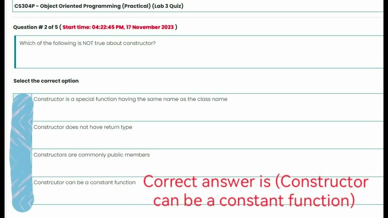 Cs304p Lab Quiz 3 Solution Fall 2023 Infohub265 Virtual University Pakistan Youtube