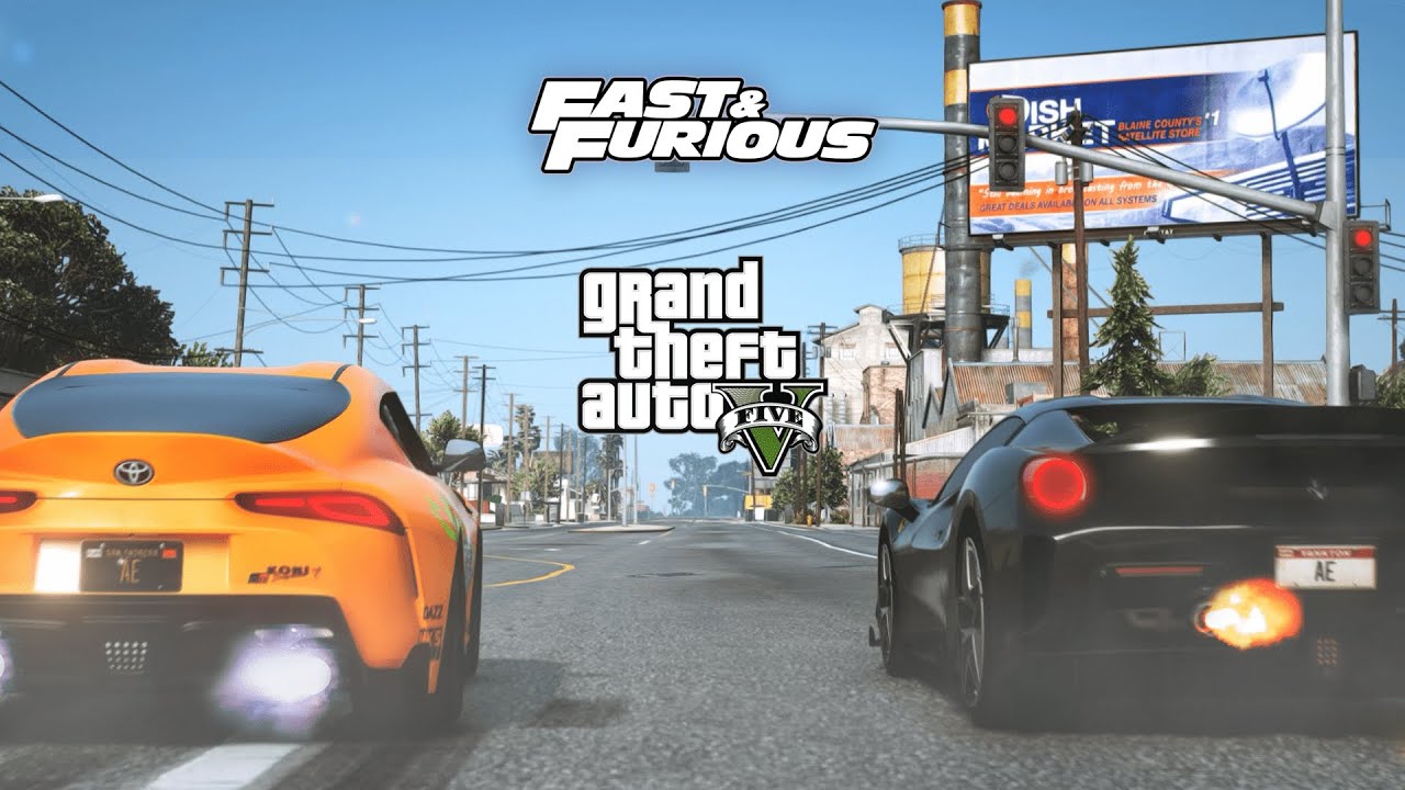 Fast And Furious 2001 Supra Vs Ferrari Gta V 2023 Youtube