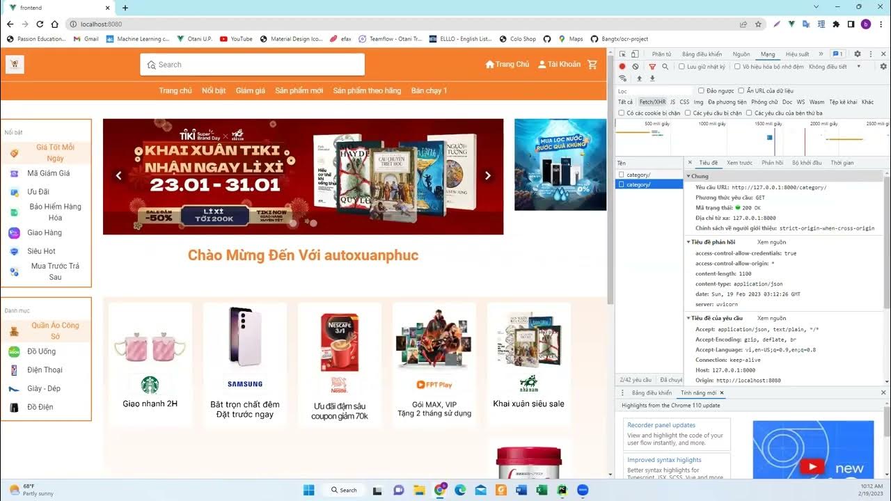 Web bán hàng với VueJS, Vuetify, Python, Docker P34 - YouTube