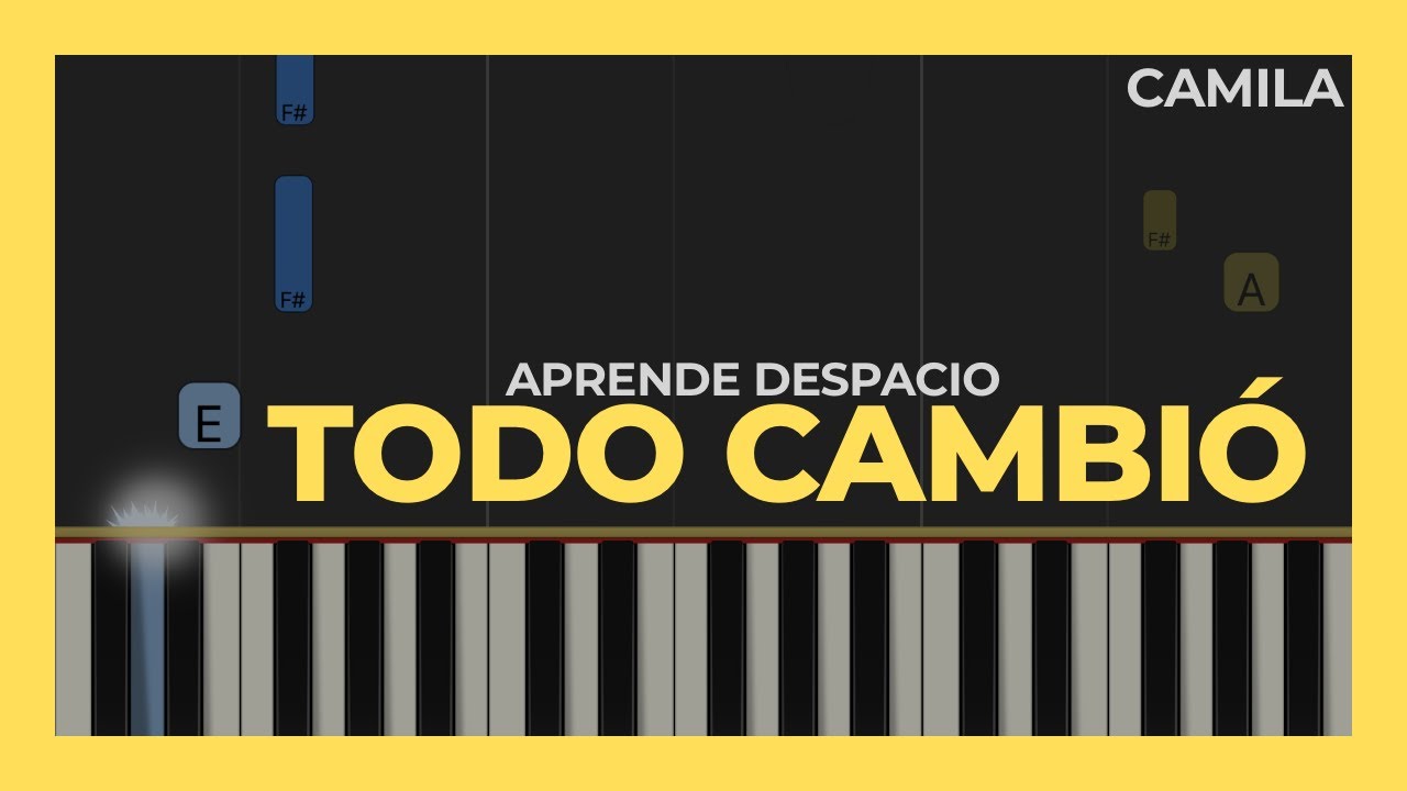 TODO CAMBIÓ - Camila - Tutorial de piano FÁCIL para principiantes - YouTube
