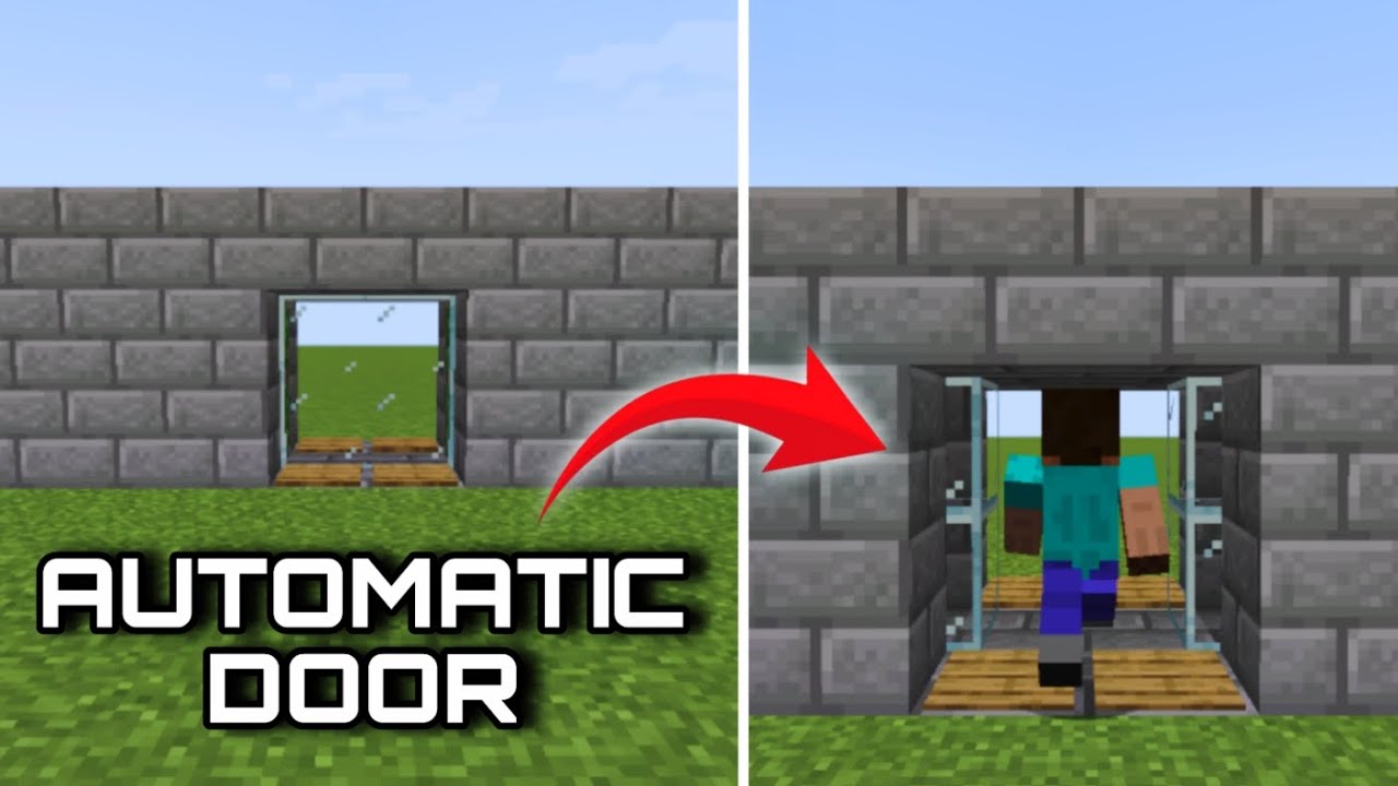 Build An EASY AUTOMATIC DOOR In Minecraft – Quick & Simple Tutorial! 😎 - YouTube
