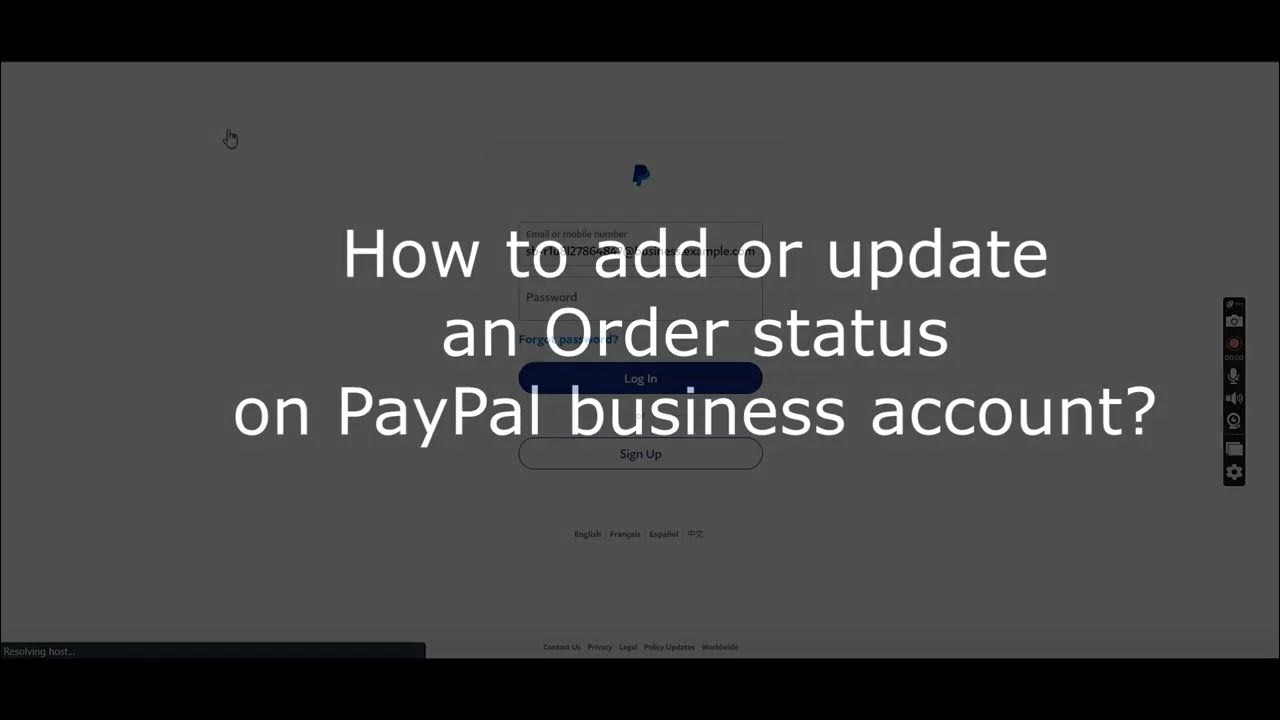 Add & Update Order status and Tracking number on PayPal Business account🔴 - YouTube