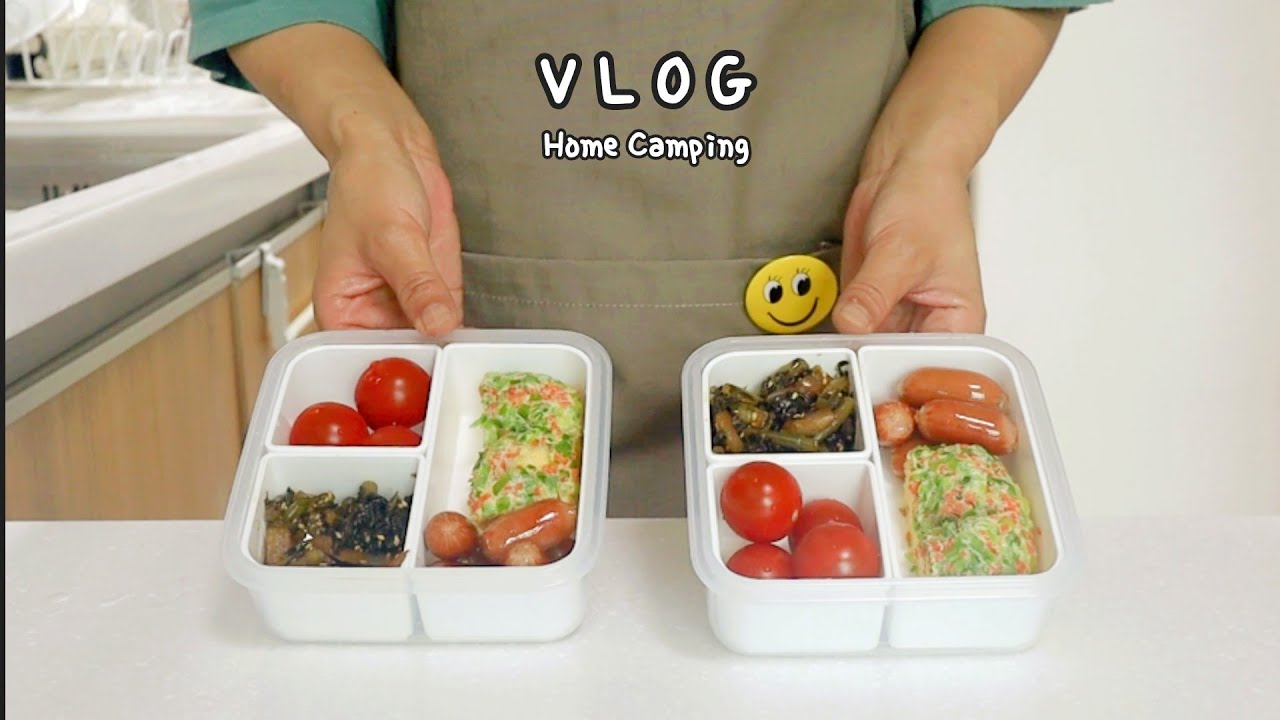 Eng 사각 달걀찜 묵은열무김치볶음 만들어 도시락 싸는 일상 범어사 투어하고 카페에서 브런치 호박야채전과 고추장 장떡 구워 막걸리 오븐치즈스파게티로 홈캠핑 즐기는