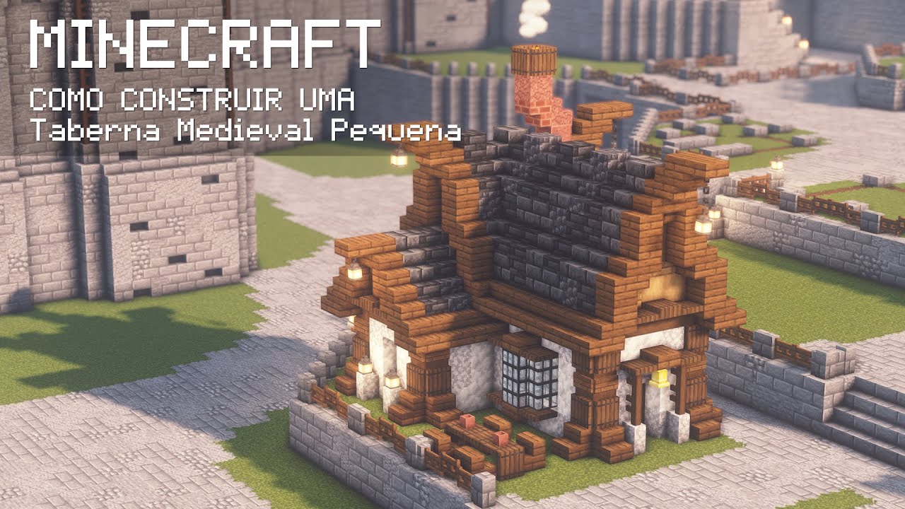 Minecraft | Cidade Medieval | Como Construir Uma Taberna Medieval Pequena - YouTube