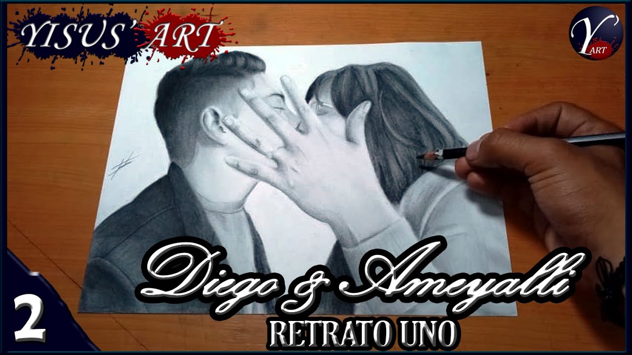 2. | Dibujo de Pareja Comprometida | Drawing Engaged Couple | RETRATO I ...