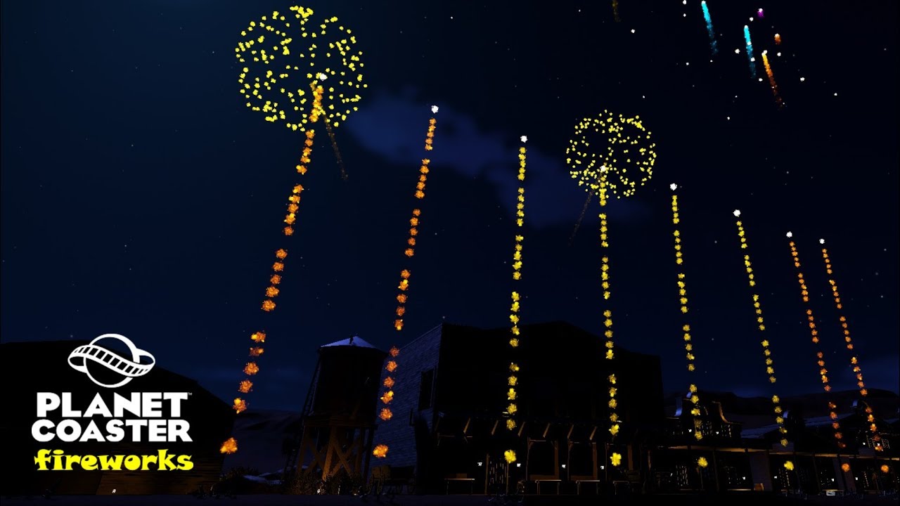 Planet Coaster FIREWORKS - El Townsville - YouTube