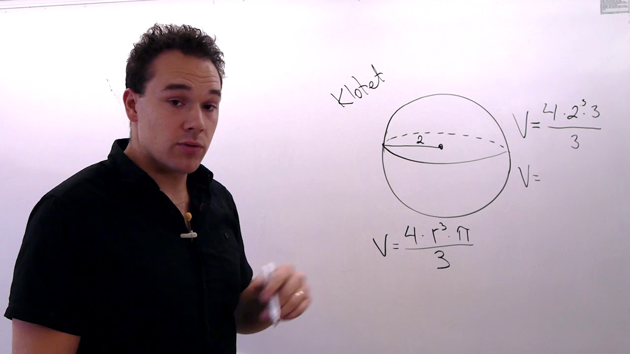 Rymdgeometri 9.9. Klotets volym. Matematik åk. 9. Kap 2, avsnitt 9 ...