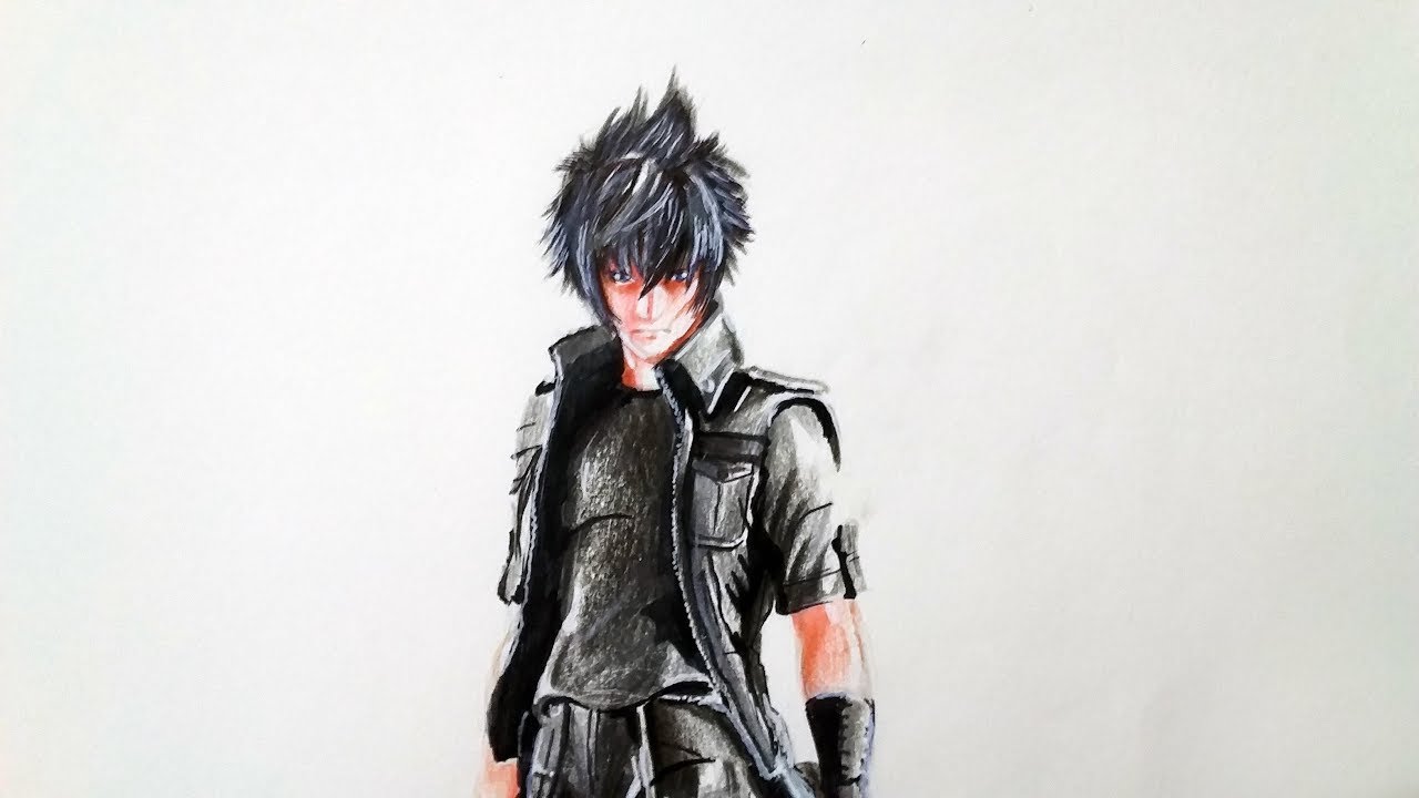 Drawing Noctis | Final Fantasy XV | Pencil Glue - YouTube