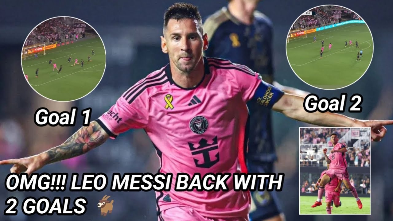Leo messi is back with 2 goals ⚽⚽🐐 | Watch goals highlights!! - YouTube