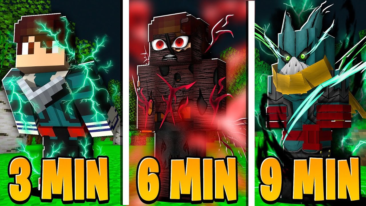 A CADA 3 MINUTOS de MY HERO ACADEMIA MAS... tem uma coisa 𝗡𝗢 Minecraft ...