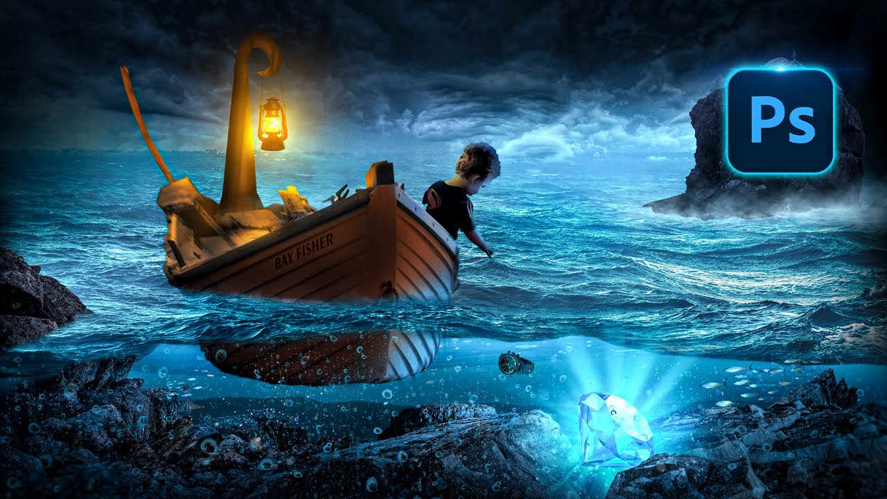 Boy In Boat Photo Manipulation - YouTube