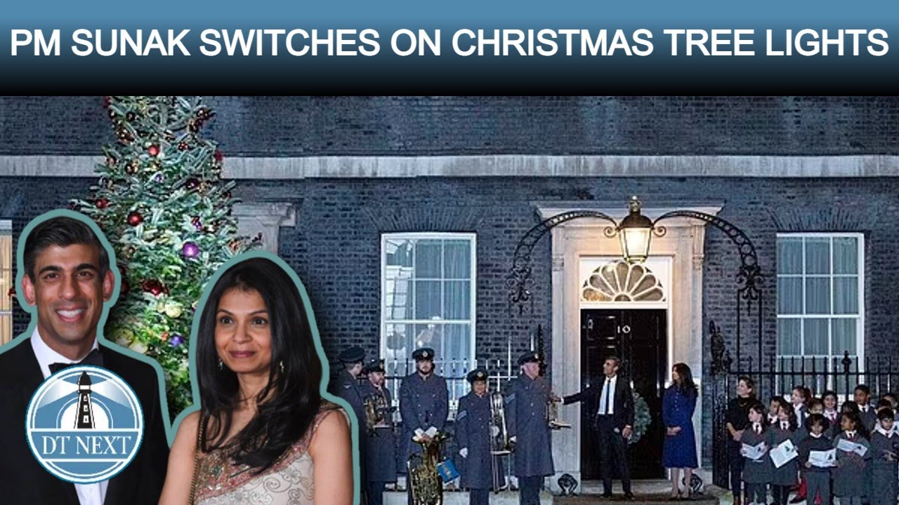 PM SUNAK SWITCHES ON CHRISTMAS TREE LIGHTS | DT NEXT - YouTube