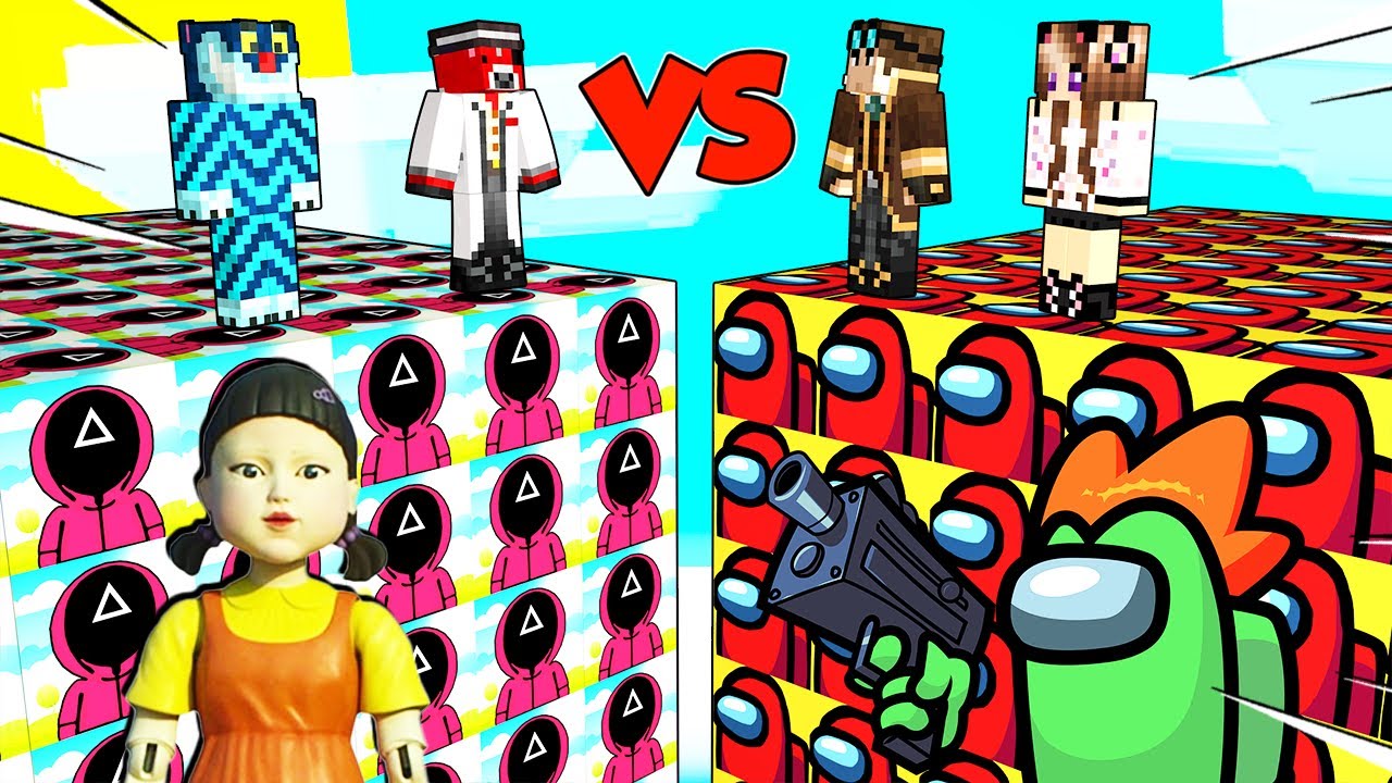 LUCKY BLOCK GIGANTE DI AMONG US CONTRO SQUID GAME SU MINECRAFT!!! - YouTube