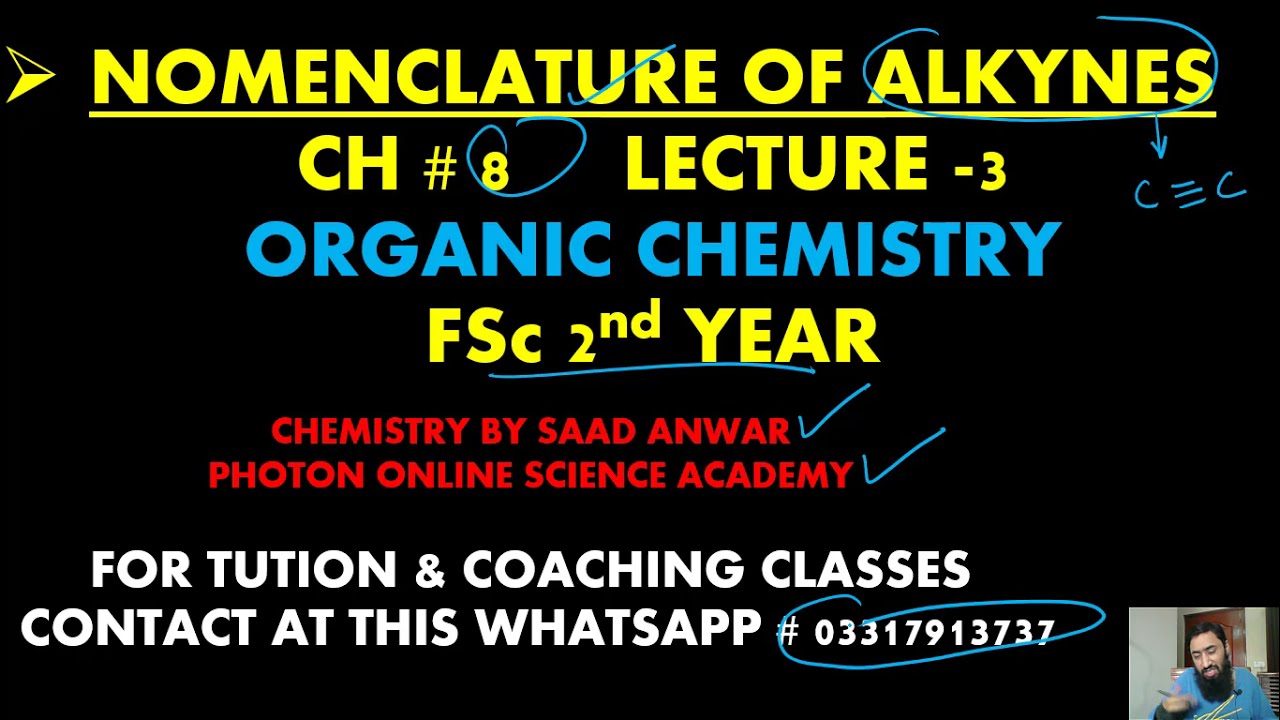 Nomenclature Of Alkynes Chapter 8aliphatic Hydrocarbon Class 12 Fsc 2nd Year Urduhindil 3