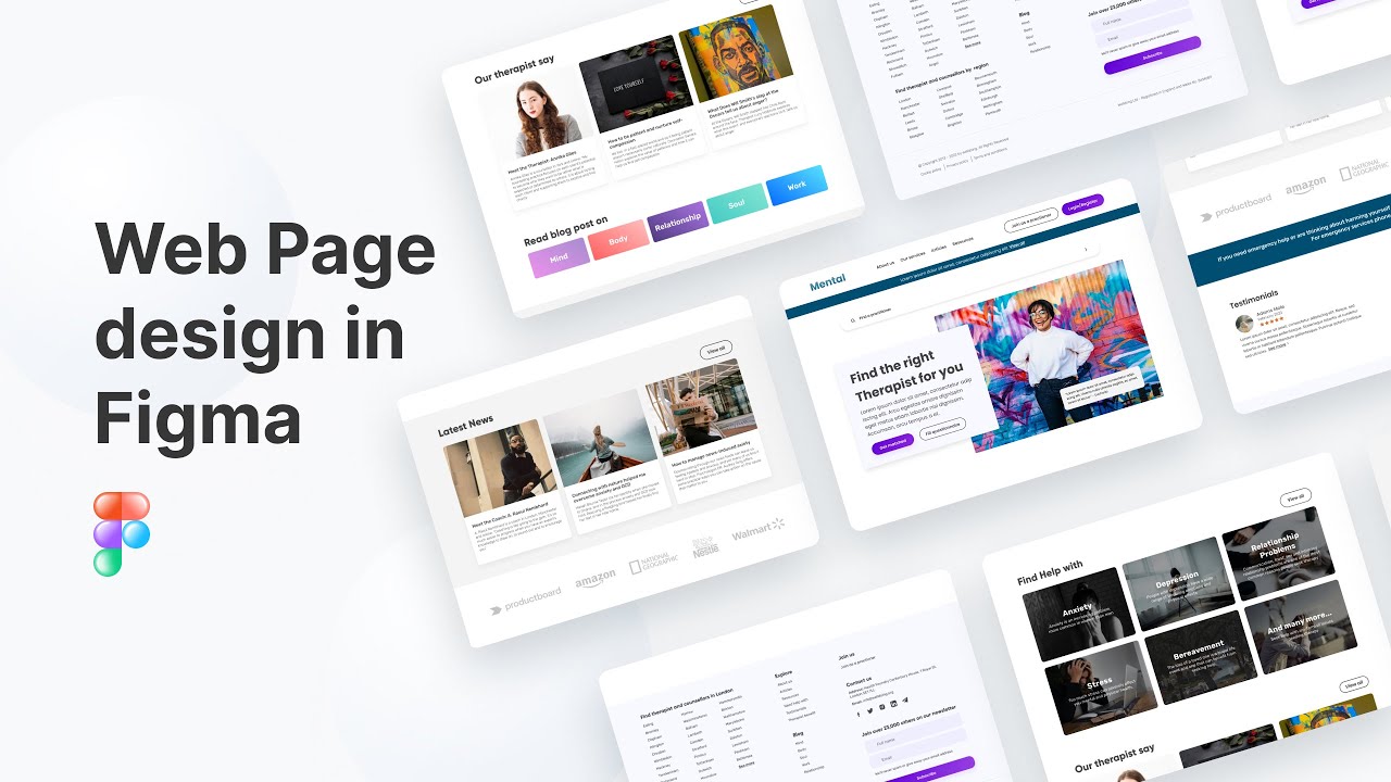 Website landing page design in Figma - YouTube