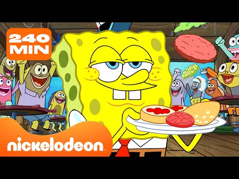 SpongeBob | Masak Tanpa Henti Bareng SpongeBob! 🍔 | 4 Jam | Nickelodeon Bahasa