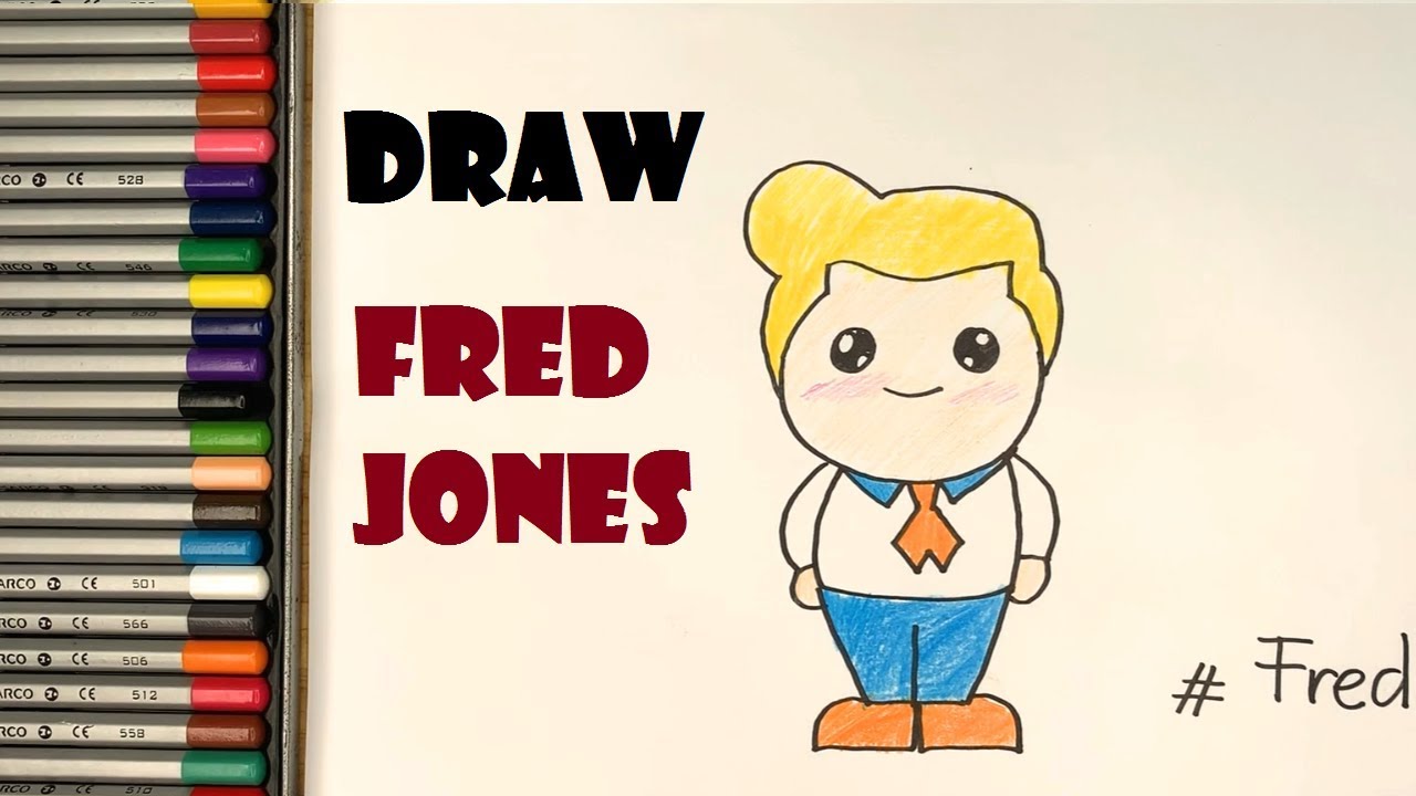 Part 23: How To Draw Fred Jones Cartoon - YouTube
