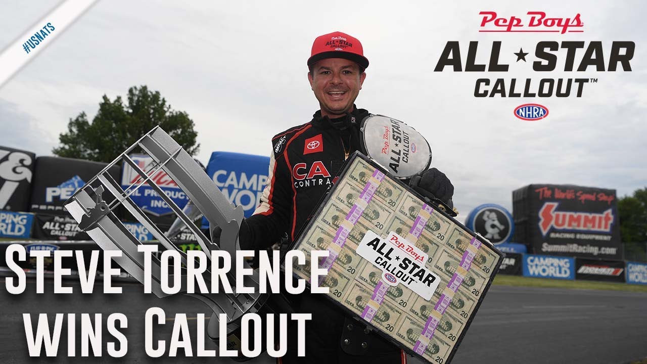 Steve Torrence wins the Pep Boys Top Fuel All-Star Callout - YouTube
