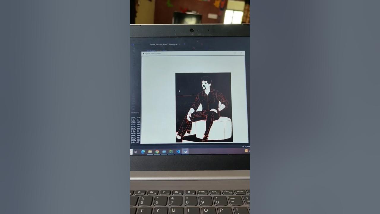 Stylish Allu Arjun Drowing Python Coding Youtube