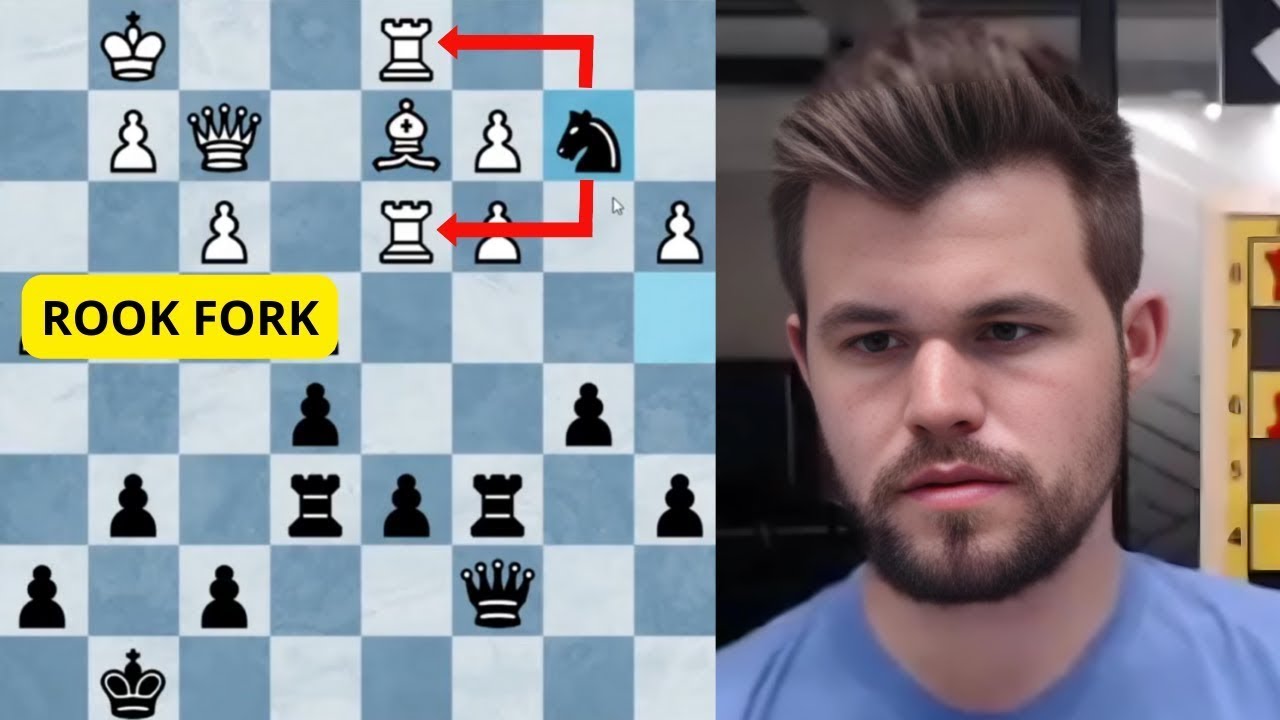 Magnus Carlsen Forks Both Rooks - YouTube