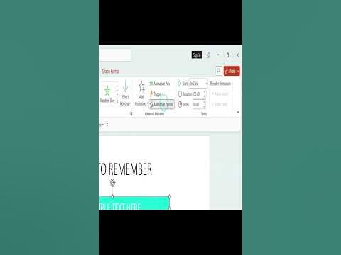 HOW TO USE ANIMATION PAINTER IN MS POWERPOINT #SHORTS - YouTube