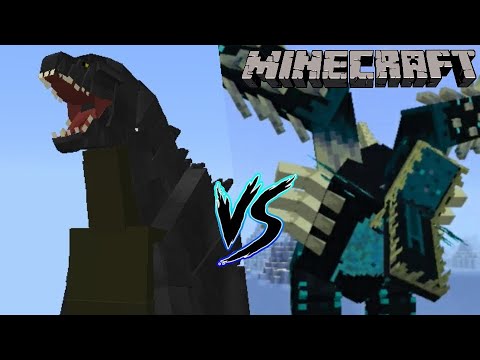 Godzilla (2014) vs Colossal Warden (Minecraft Mob Battle) - YouTube